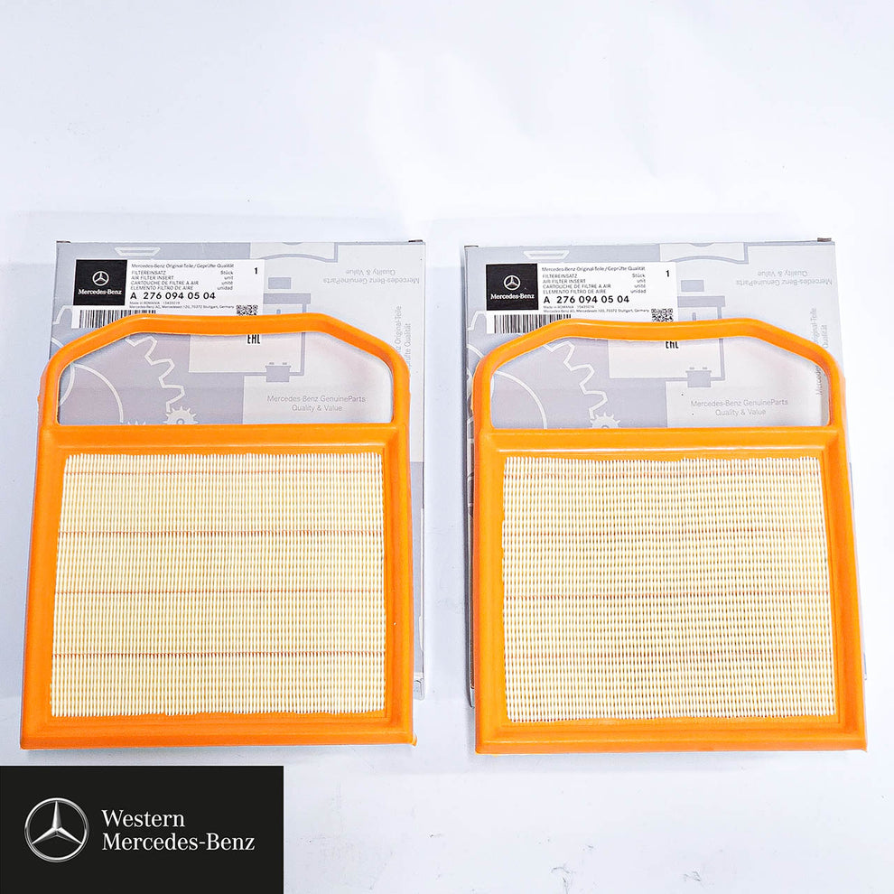 Genuine Mercedes-Benz Air Filters (Set Of 2 Left/Right) For M276 Petro ...