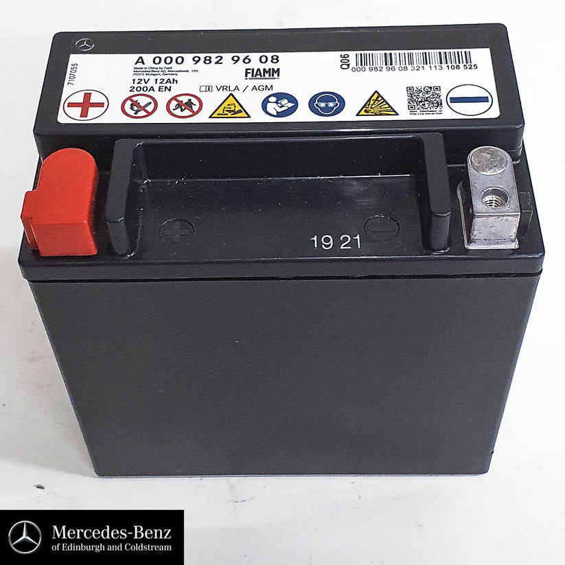 Genuine Mercedes-Benz Auxiliary Battery, Electrical System Battery 12V ...