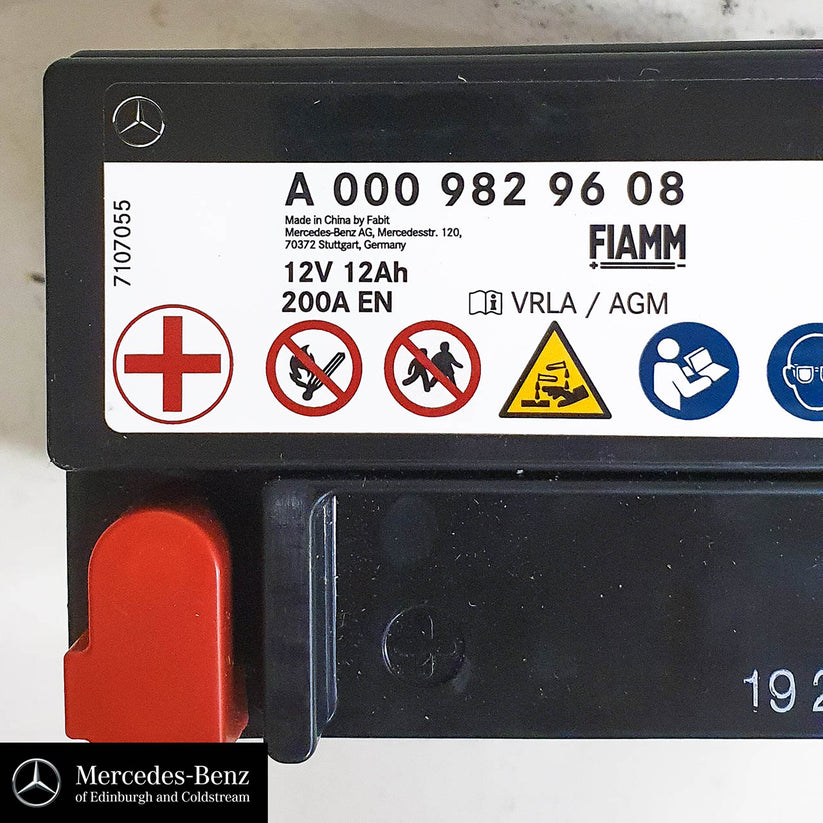 Genuine Mercedes-Benz Auxiliary Battery, Electrical System Battery 12V ...