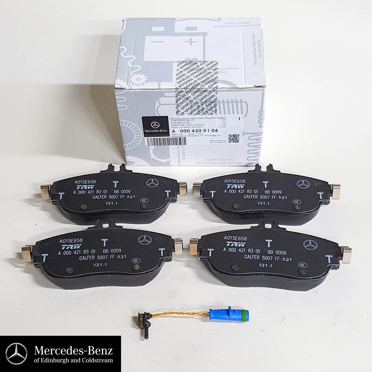 Genuine Mercedes-Benz Front Brake Pads & Sensor A Class, B Class, CLA ...