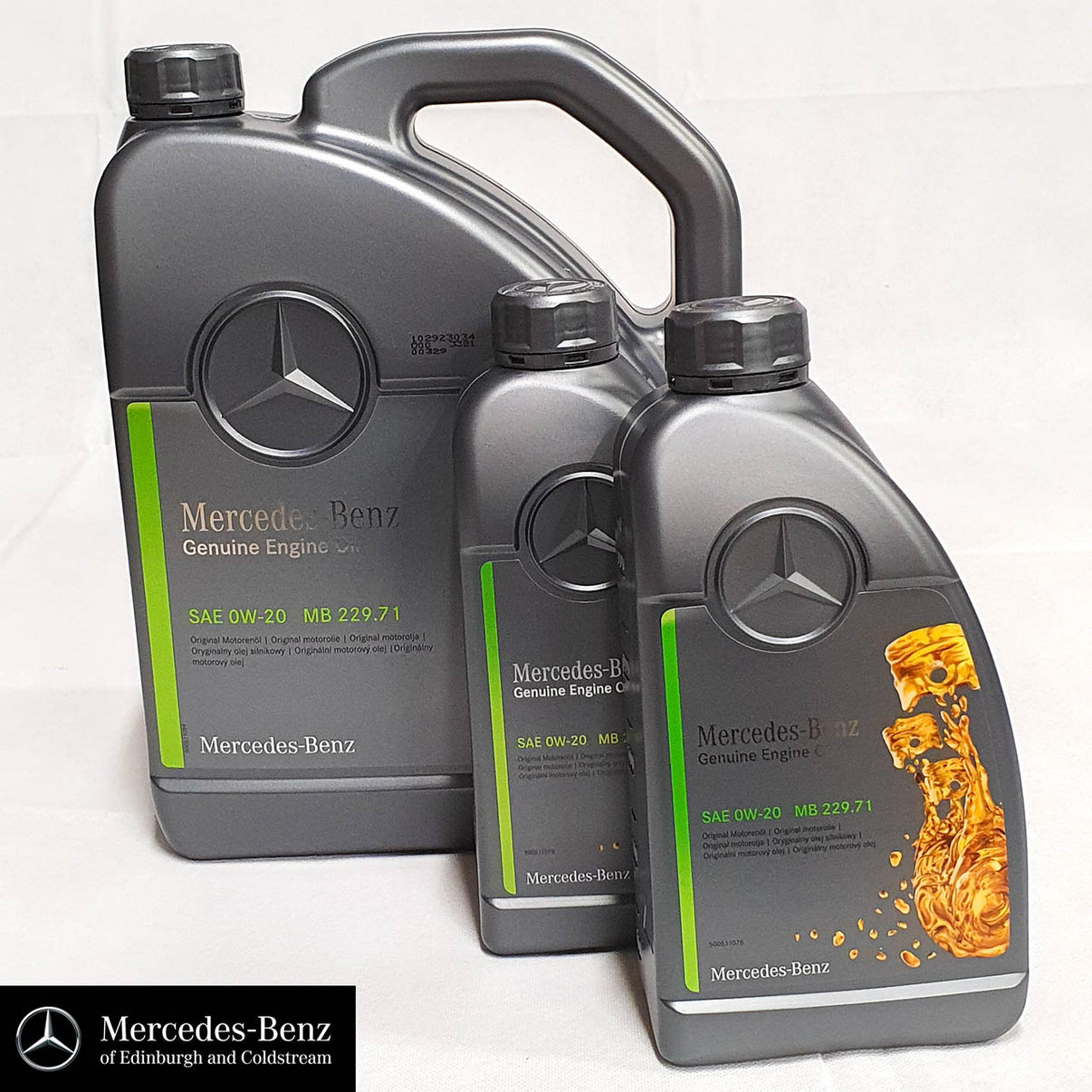 Genuine Mercedes-Benz Engine Oil 229.71 SAE 0w-20 229.71 Low SPAsh Mul ...