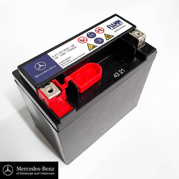 Genuine Mercedes-Benz Auxiliary Battery, Electrical System Battery 12V ...