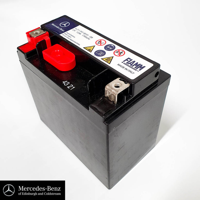Genuine Mercedes-Benz Auxiliary Battery, Electrical System Battery 12V ...