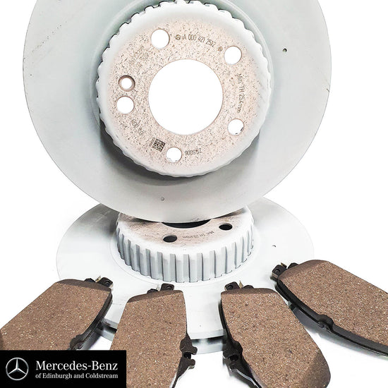 Genuine Mercedes-Benz brake pad & disc set - Front - C Class 205, E Cl ...
