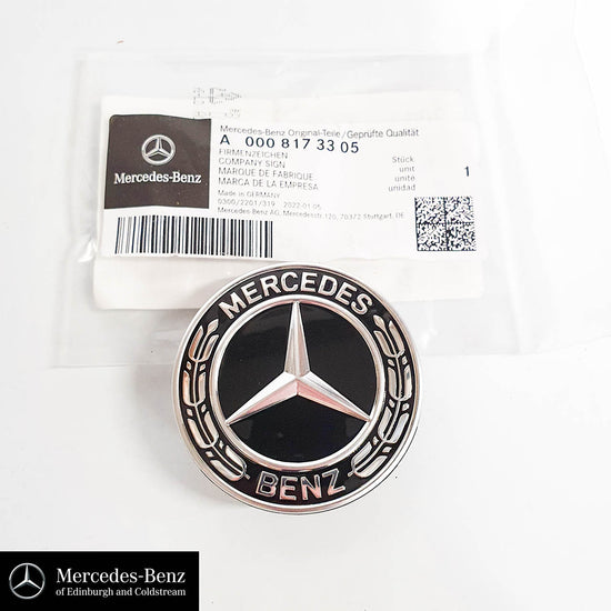 Genuine Mercedes-Benz Bonnet Badge front emblem Star logo BLACK ...